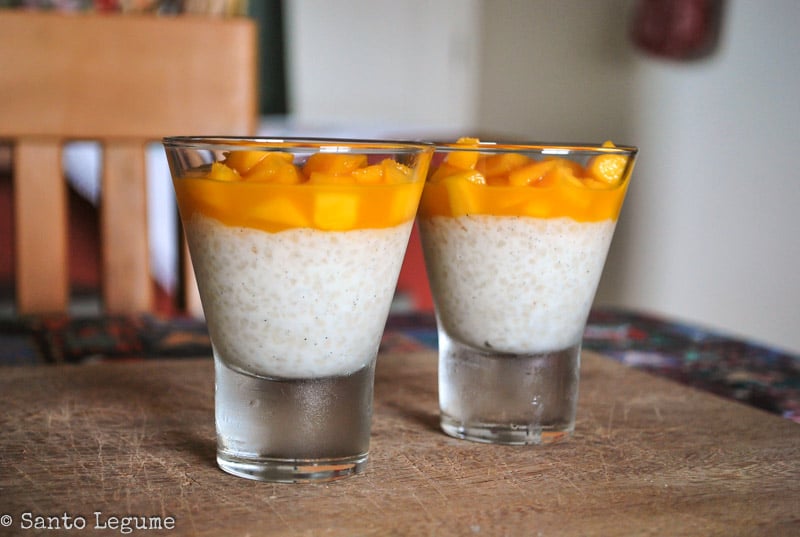 Creme de tapioca com manga e maracujá - Santo Legume