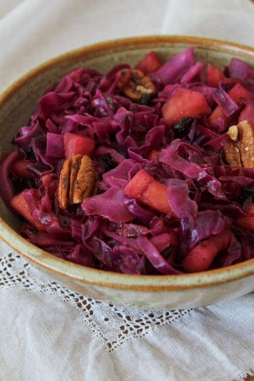 Repolho roxo com maçã e balsâmico - Santo Legume